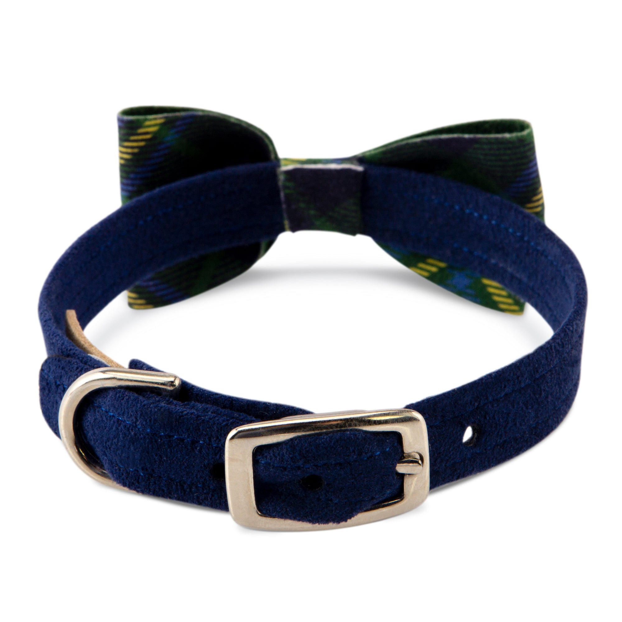 Scotty Forest Plaid Bow Tie Dog Collar | Susan Lanci Designs